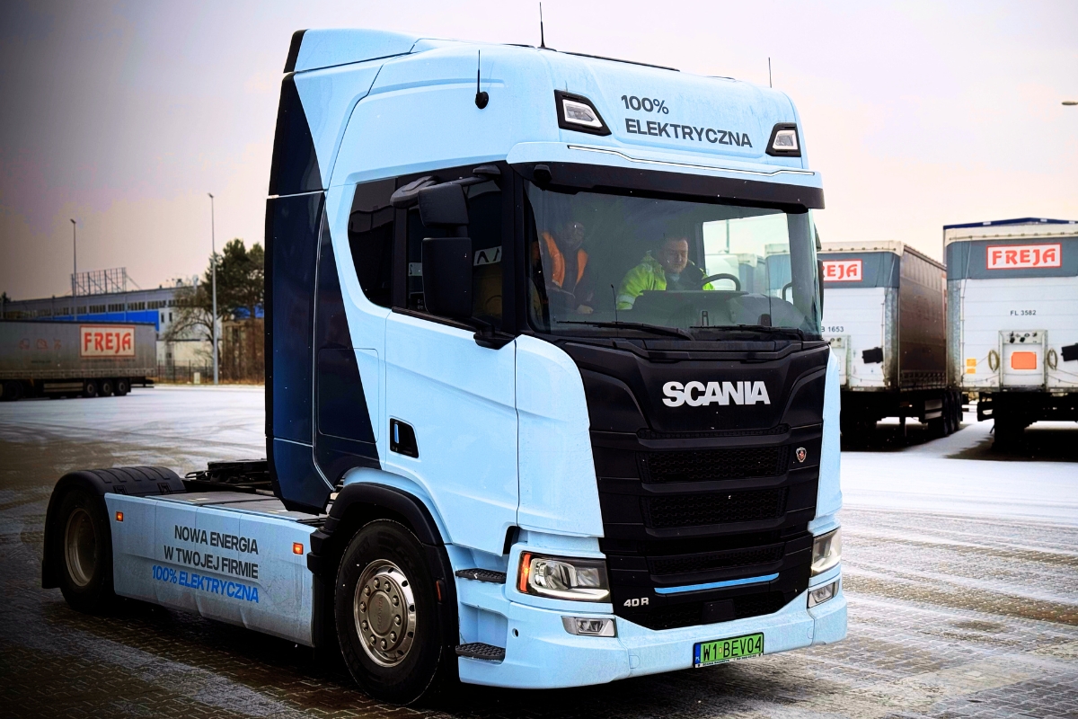 FREJA Polska testuje elektryczny ciągnik siodłowy Scania BEV na trasach ...